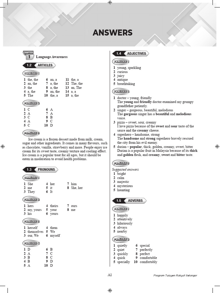 PTRS SPM English Practice Answers | PDF | Electronic Cigarette | Hamburgers