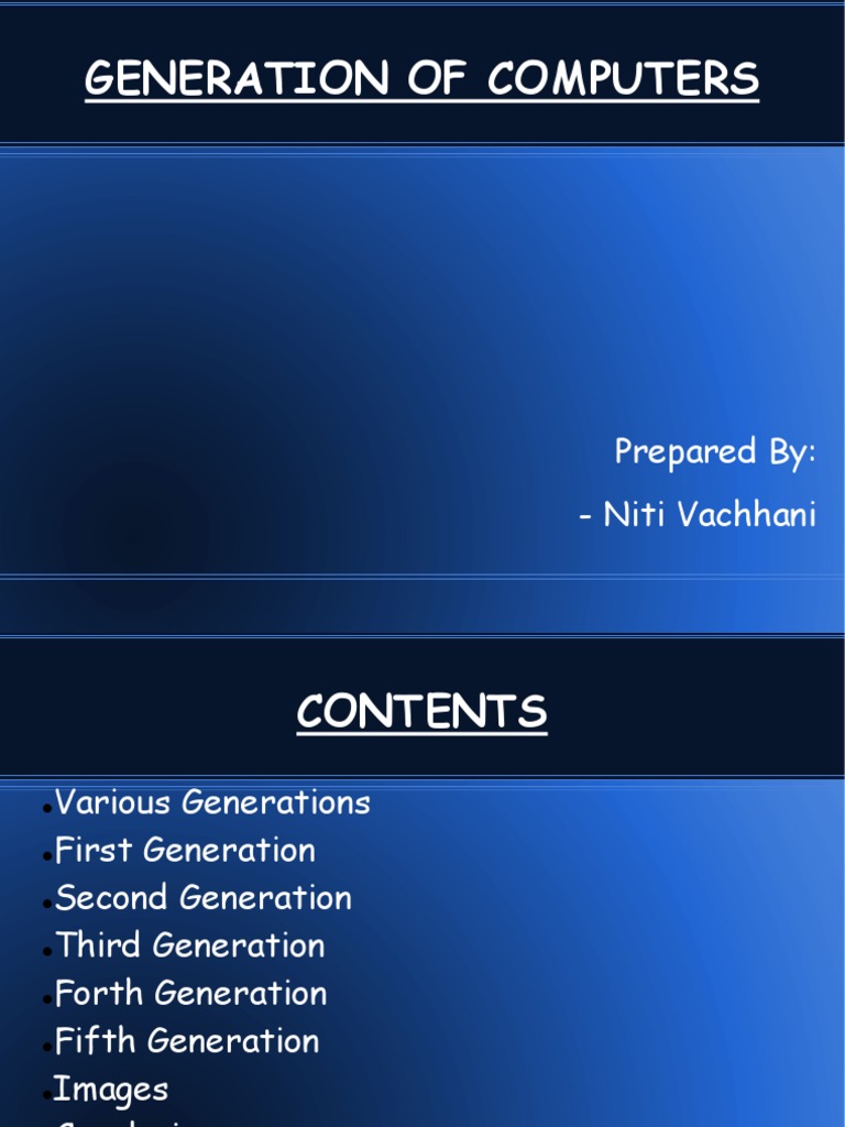 Overview of Computer Generations | PDF | Integrated Circuit | Central ...
