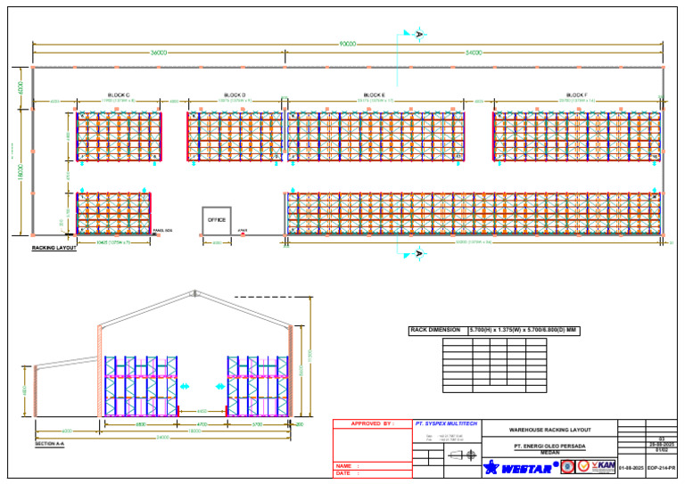Warehouse Racking Layout for PT EOP | PDF | Printing Materials ...