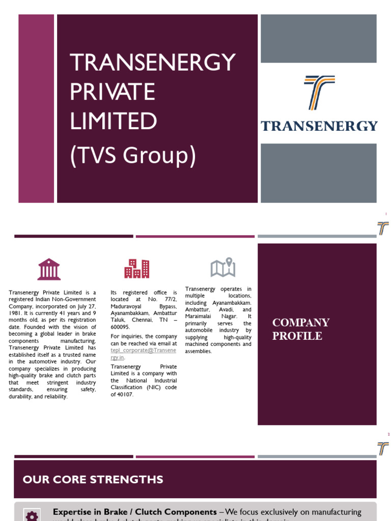 Transenergy Private Limited Overview | PDF