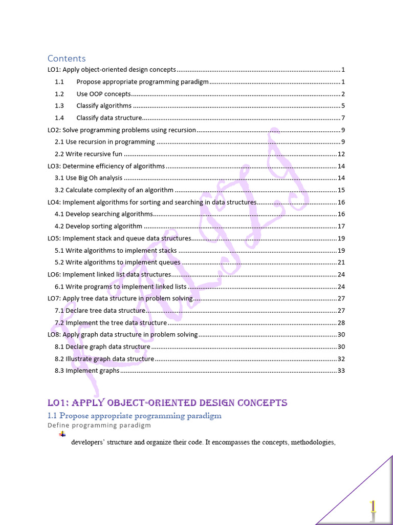 Kalizi Design & Analysis of Algorithms | PDF | Class (Computer ...