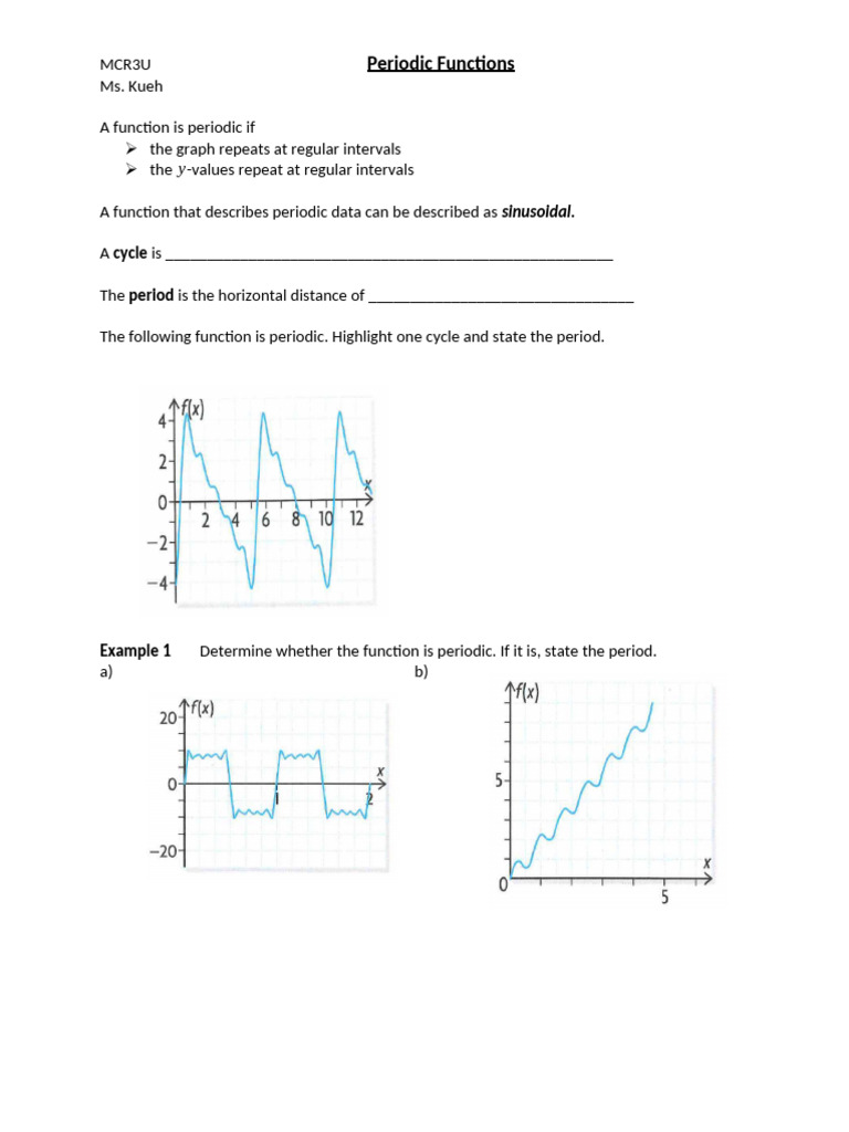 Lesson 3 Periodic Functions | PDF | Phase (Waves) | Function (Mathematics)