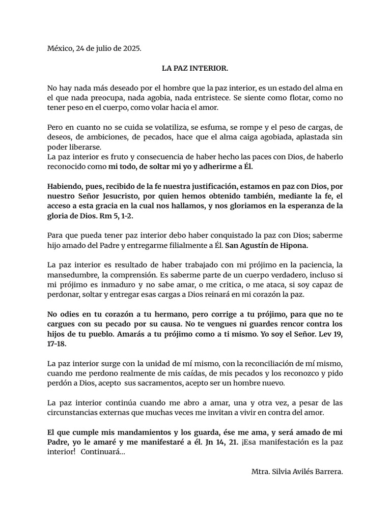 Paz Interior | PDF