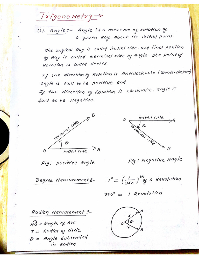 Basic Mathematics Trigonometry | PDF