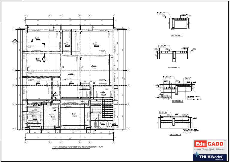 Ground Roof Bottom Reinforcement Plan | PDF