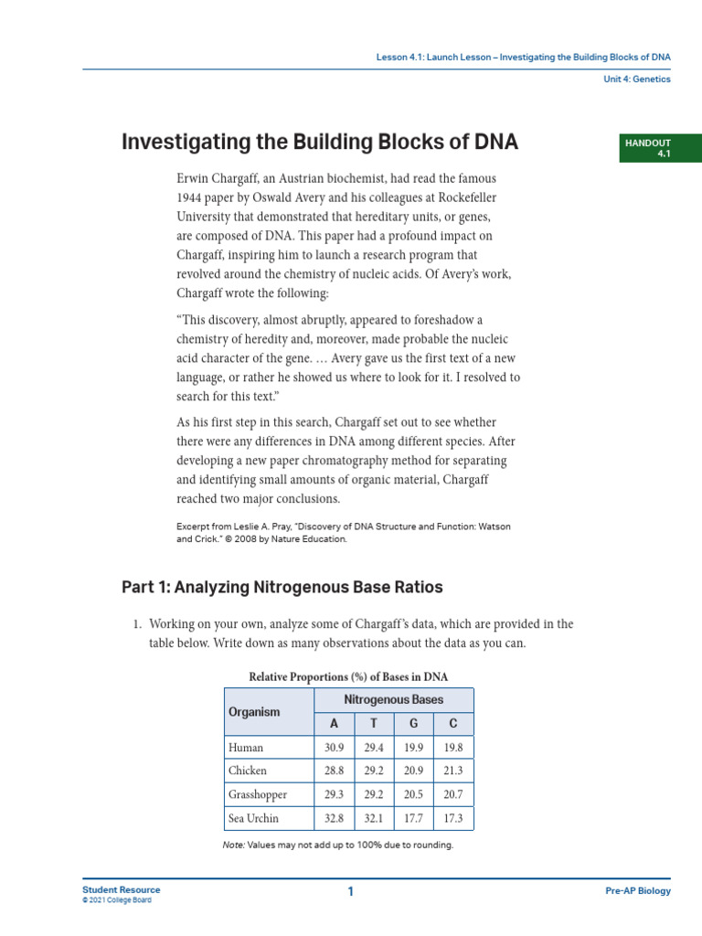 DNA Base Pairing Analysis and Claims | PDF | Dna | Base Pair