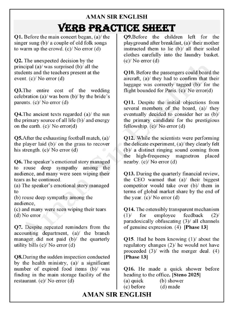Class - 4 Practice Sheet Mains | PDF