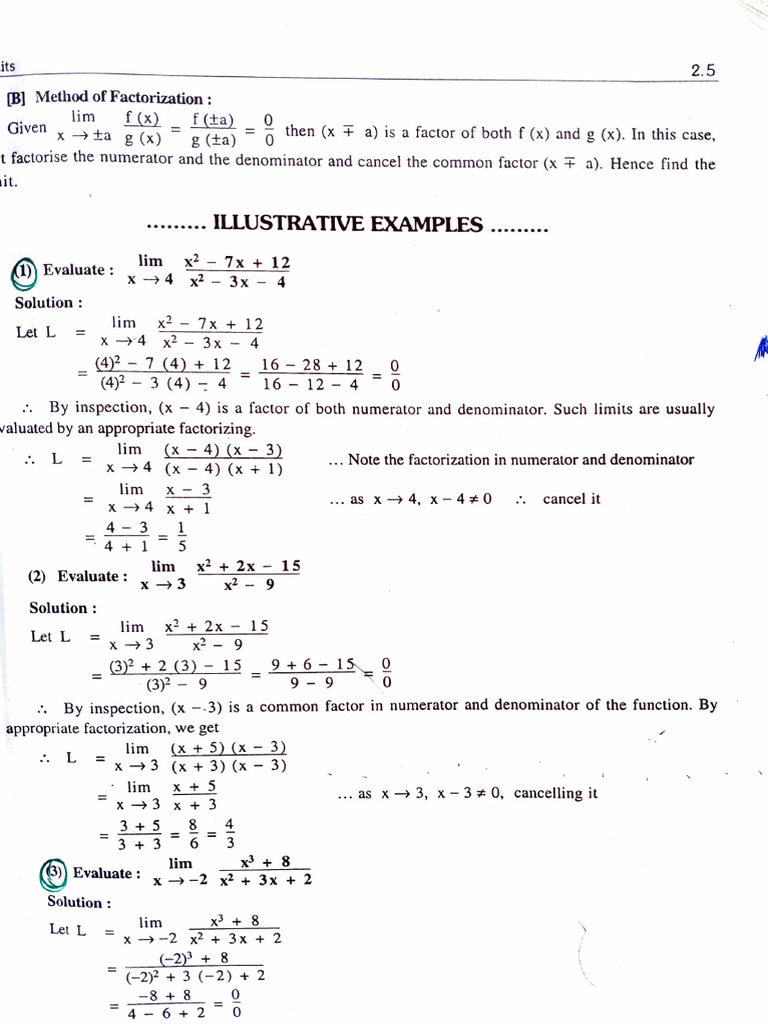 Factorization Methods for Evaluating Limits | PDF | Trigonometric Functions | Triangle Geometry