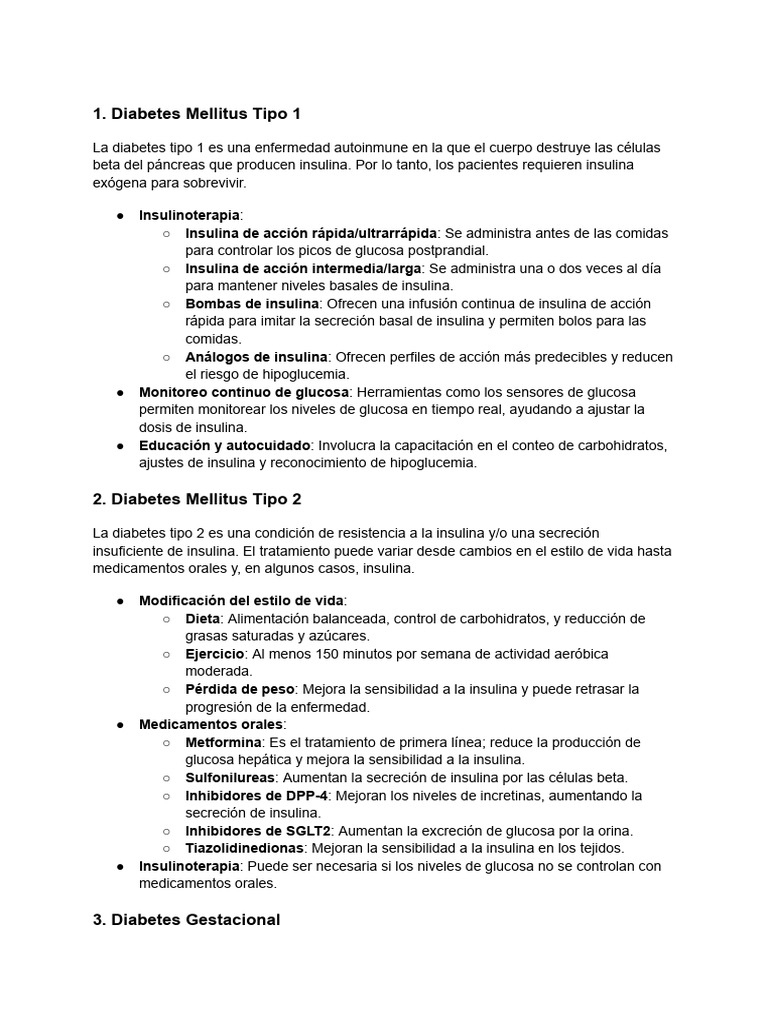 Tipos de Diabetes | PDF | Diabetes | Diabetes gestacional