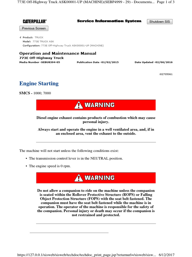 Engine Starting | PDF | Truck | Engines