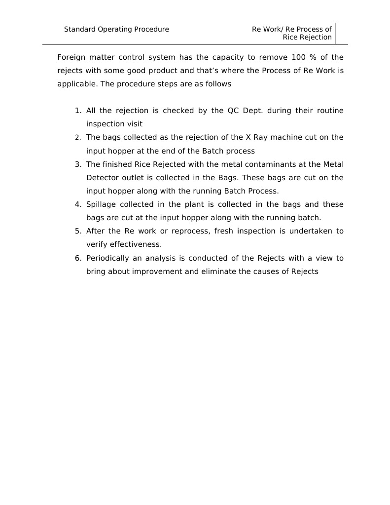 Standard Operating Procedure Re Work | PDF | Technology & Engineering