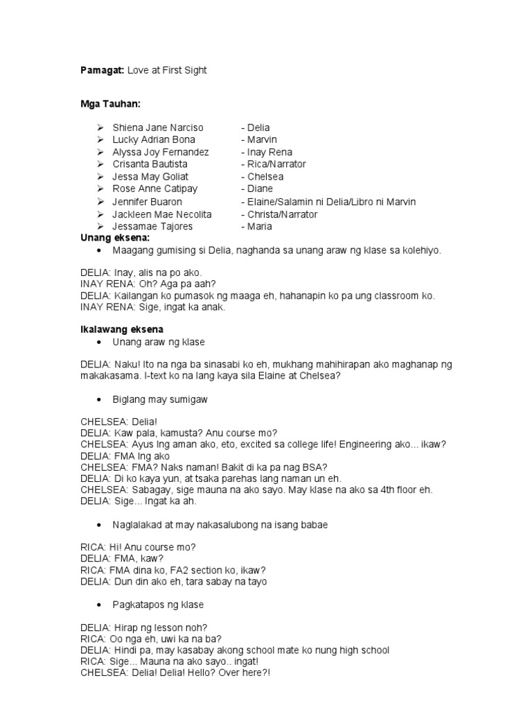 Filipino Play Script | PDF