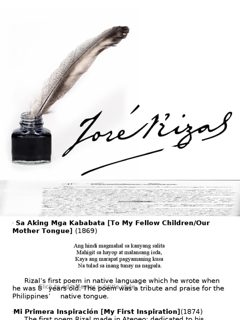 Rizal | PDF | Philippines | Poetry