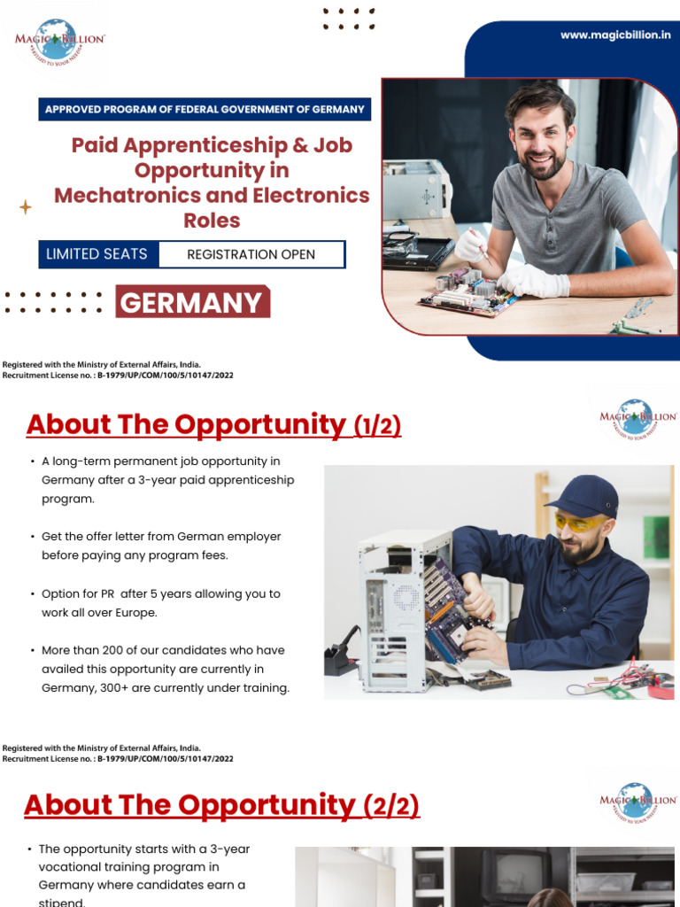 Mechatronics and Electronics | PDF | Employment | Apprenticeship
