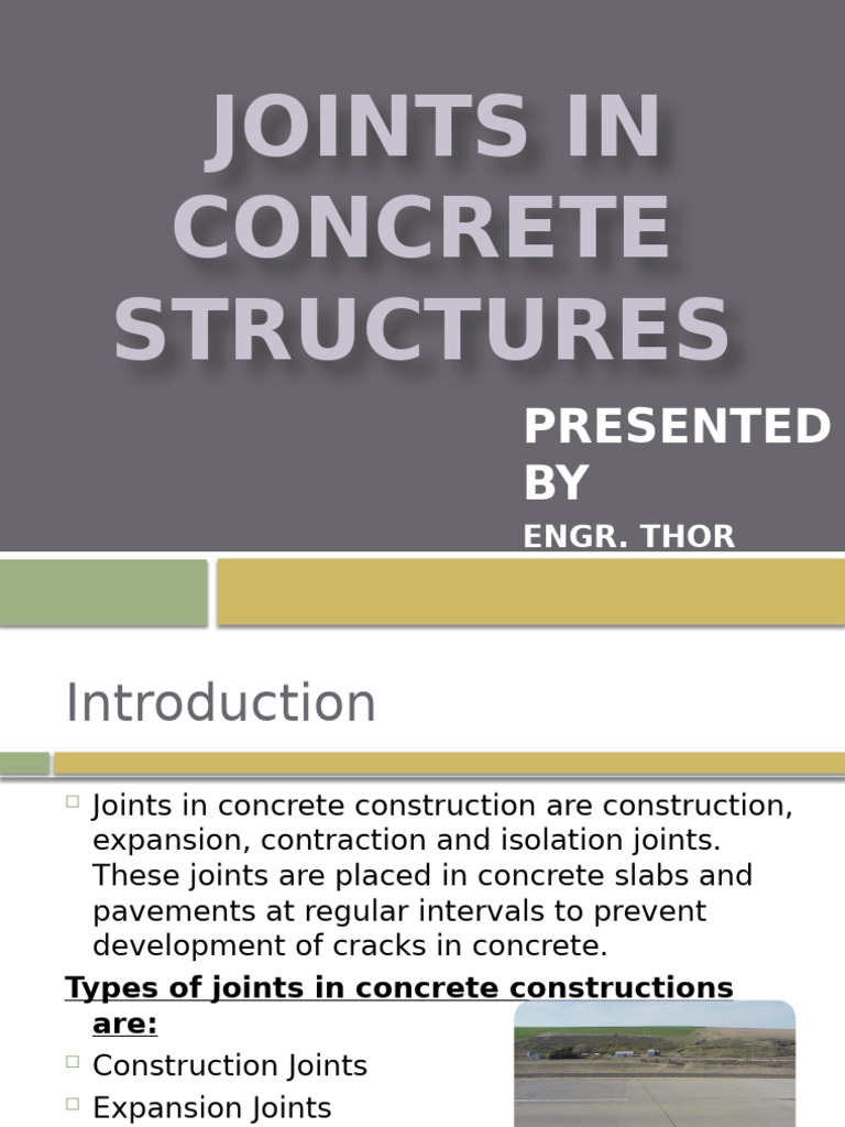 Types of Joints in Concrete Structures | PDF | Concrete | Building ...