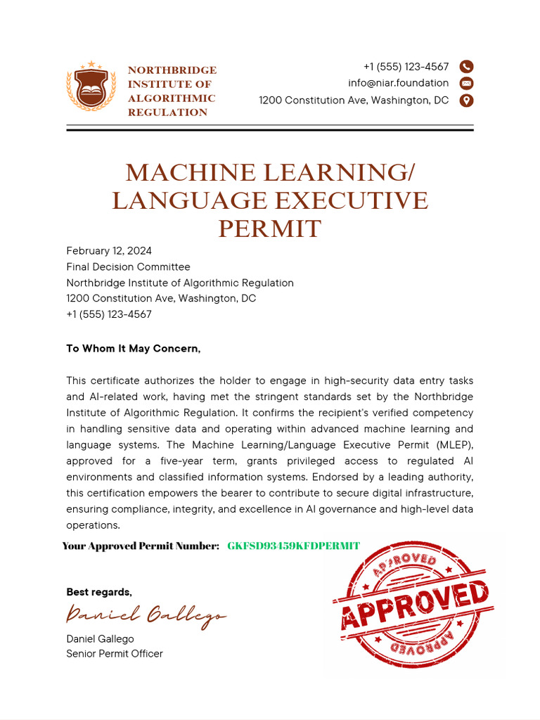 Machine Learning Executive Permit Certificate | PDF