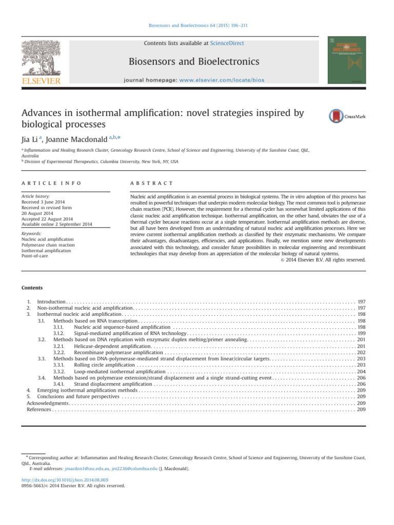 Advances in Isothermal Amplification | PDF | Polymerase Chain Reaction ...