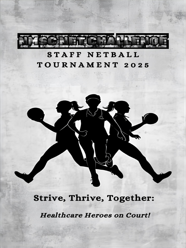 Bold Black-And-White Healthcare Netball Cover | PDF