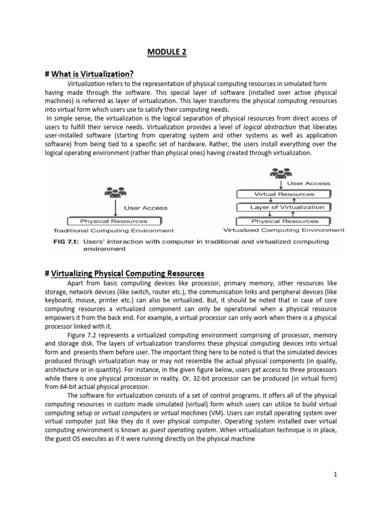 Cloud Computing Module 2 | PDF | Virtualization | Virtual Machine