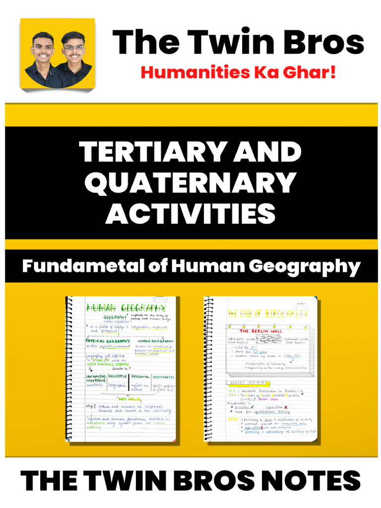 Tertiary and Quaternary Activities Notes by The Twin Bros | PDF