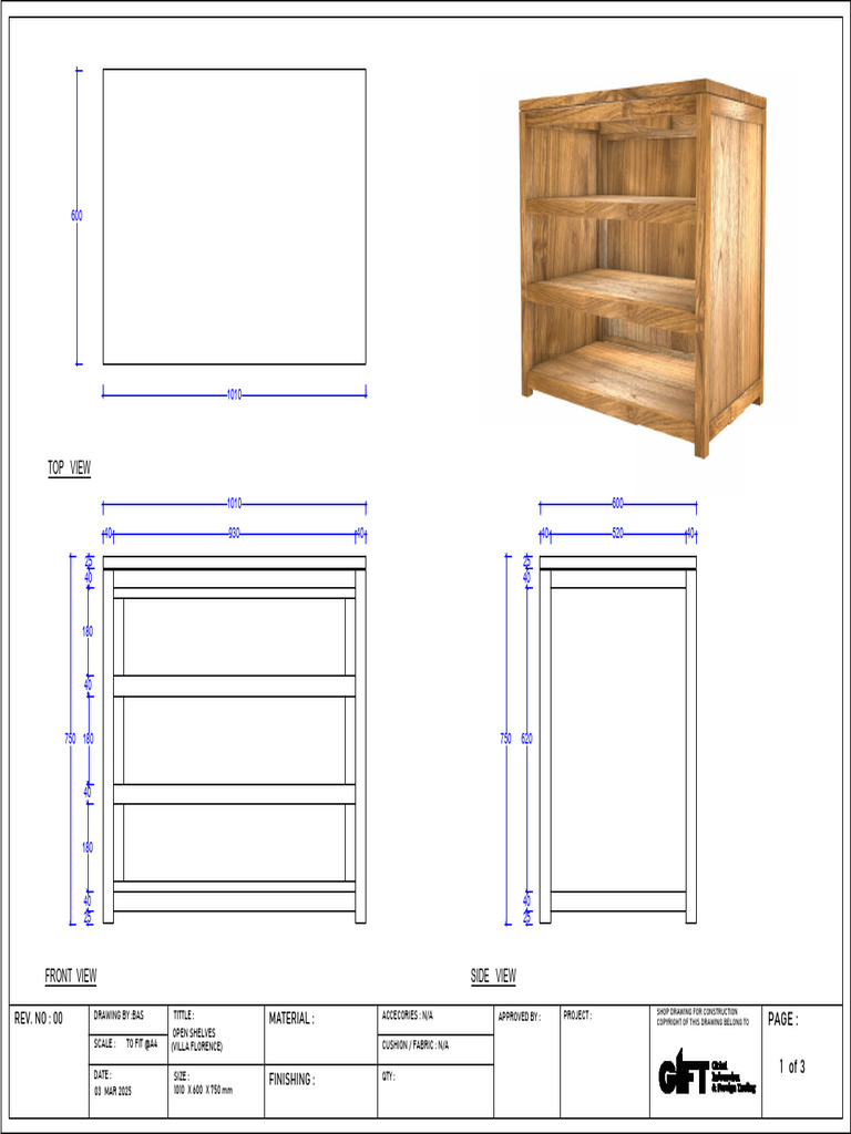 Open Shelves Bedroom 2.2 (Lantai 2) | PDF | Technical Drawing ...