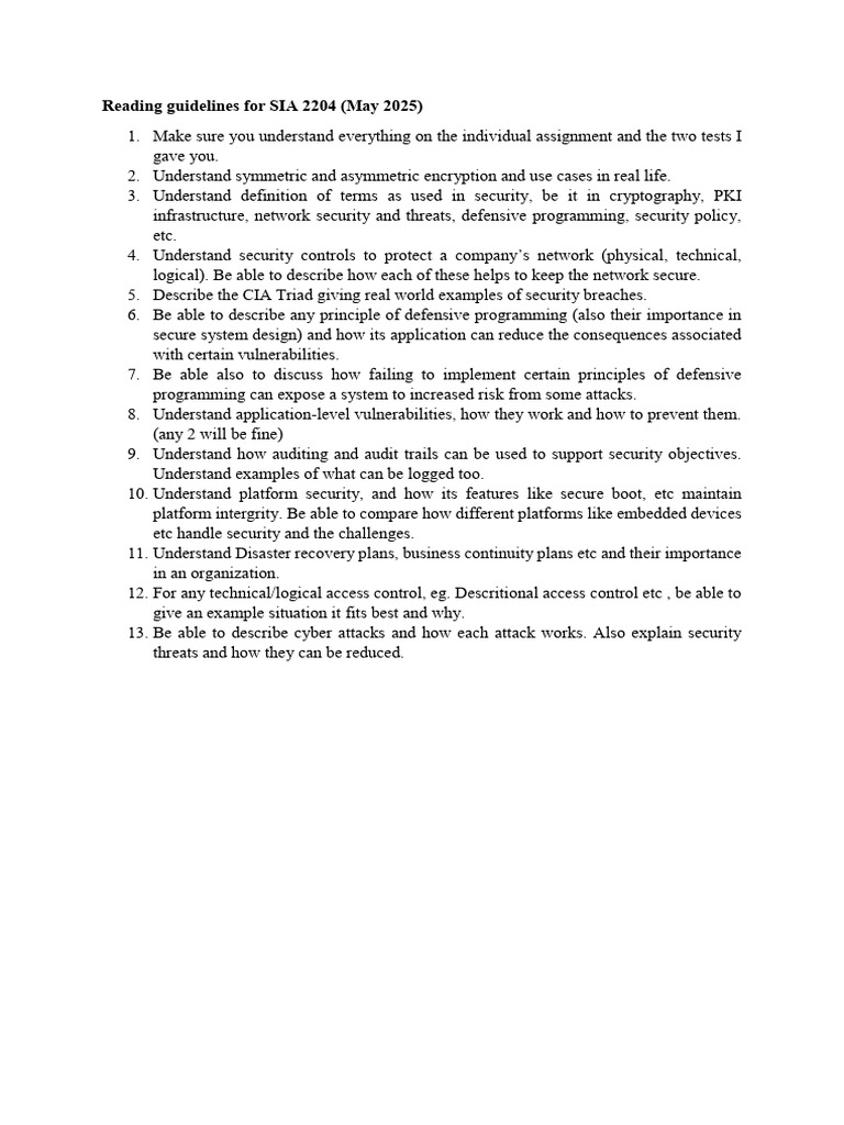 Reading Guidelines | PDF