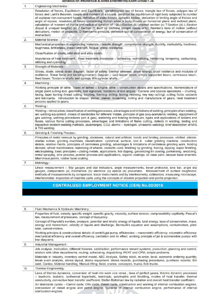 Syllabus RRB Je | PDF