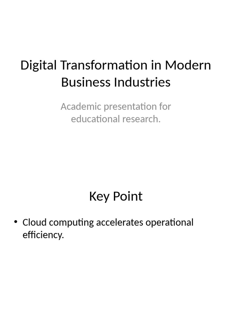 Digital Transformation Industries Presentation | PDF