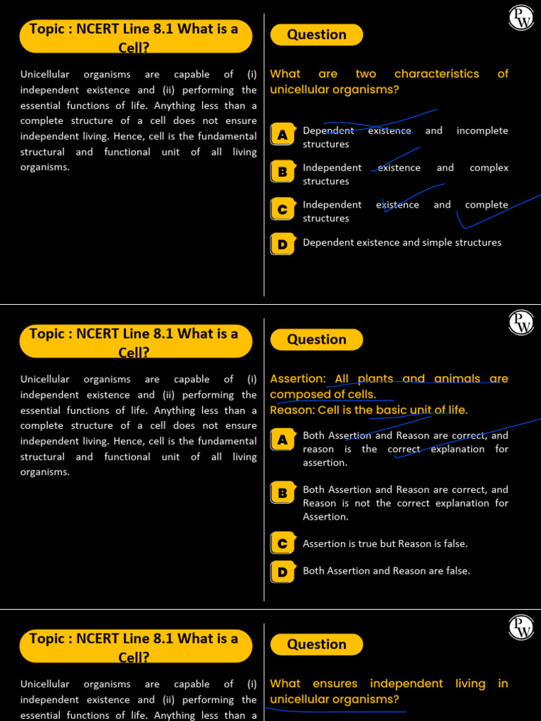 Ncert Based Practice Ques Cell Bio11th Neet | PDF | Organelle | Cell (Biology)