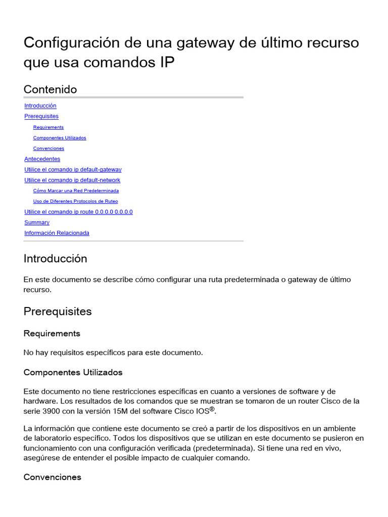 Configuracion de Geteway | PDF | Enrutador (Computación) | Redes de ...