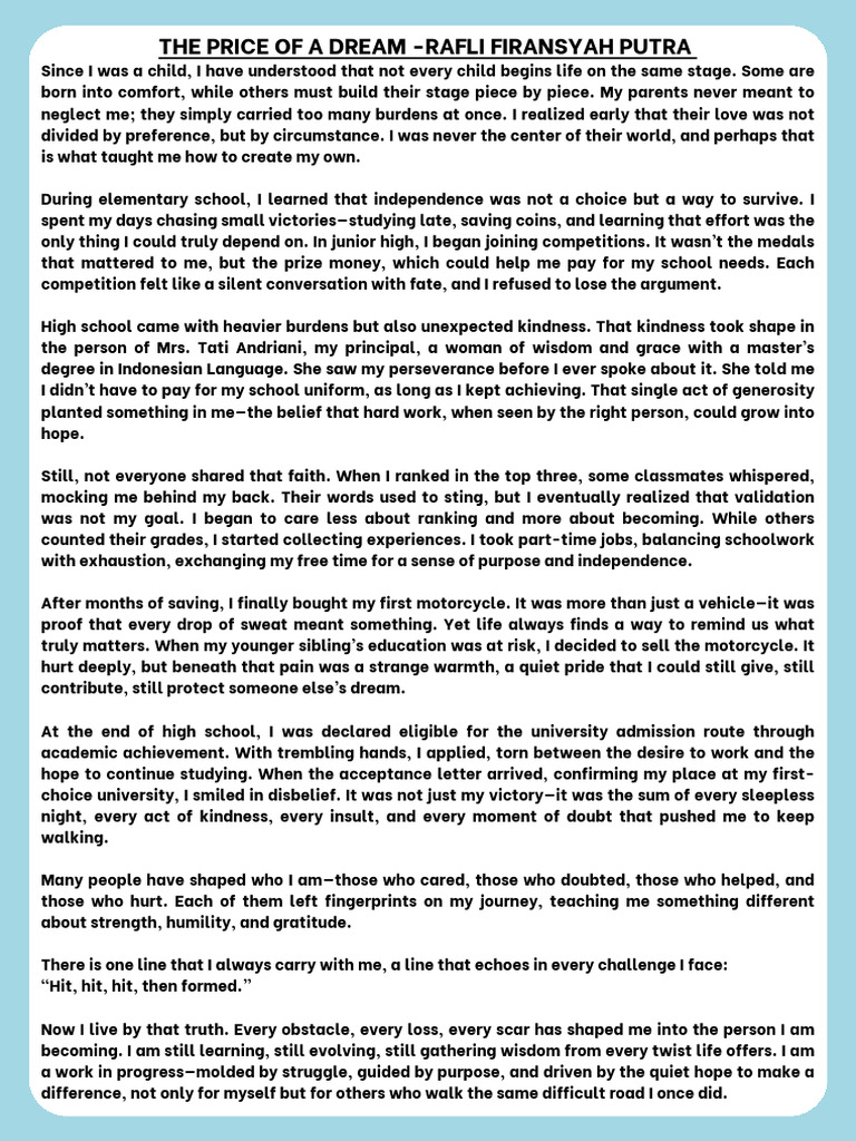 Personal Recount Text Rafli Firansyah Putra | PDF