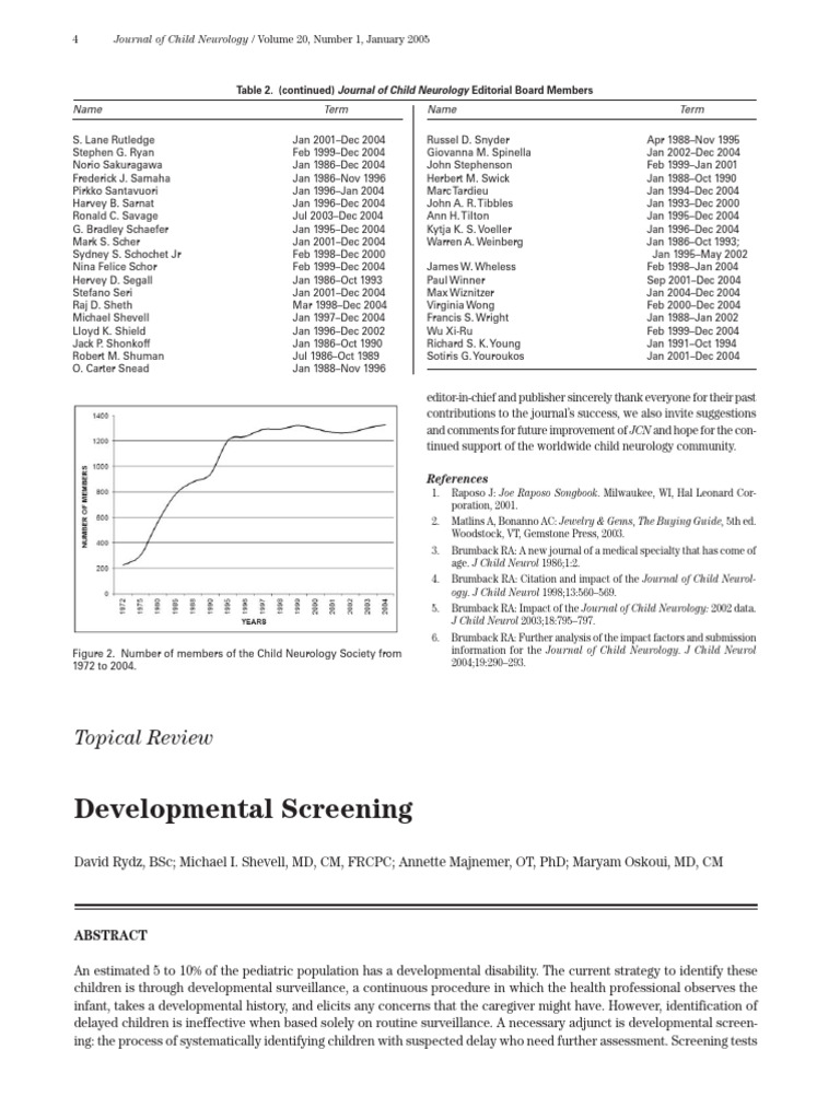 Developmental Screening | PDF | Intellectual Disability | Developmental ...