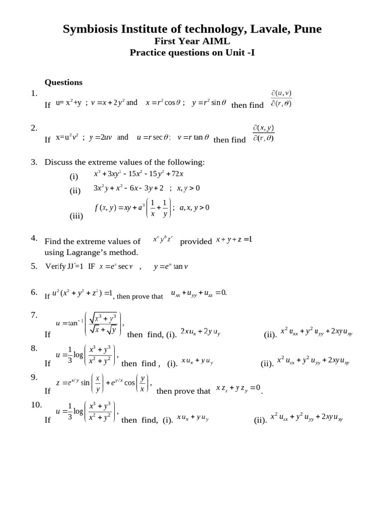 Practice Questions | PDF