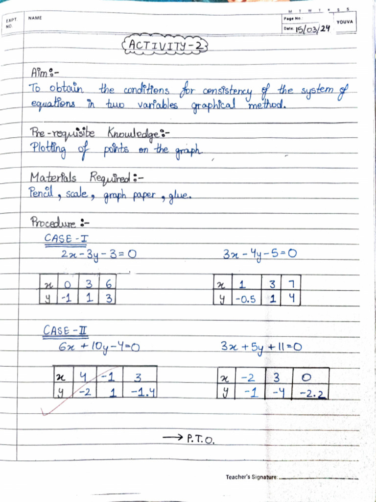 Activity 2 Linear Equations | PDF | Equations | Mathematical Objects