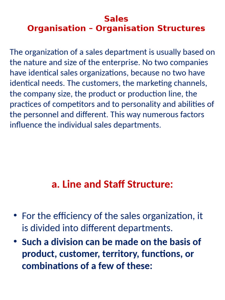 Sales Organisation 2 | PDF | Sales | Marketing