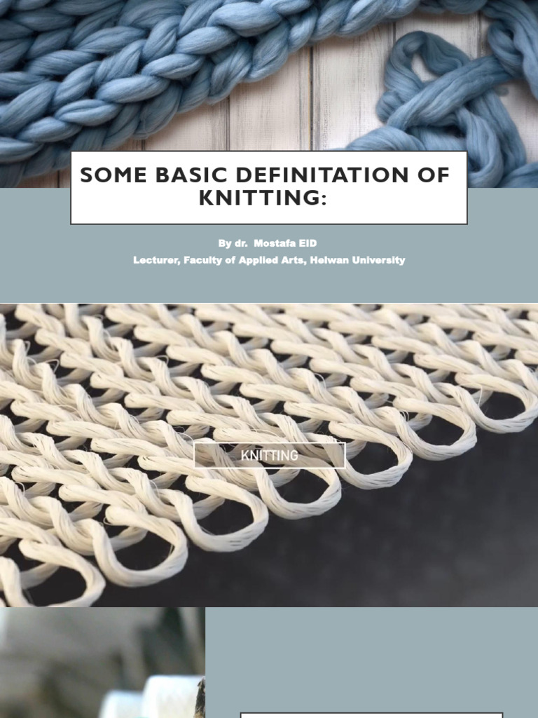 Basic Knitting Definitions Explained | PDF