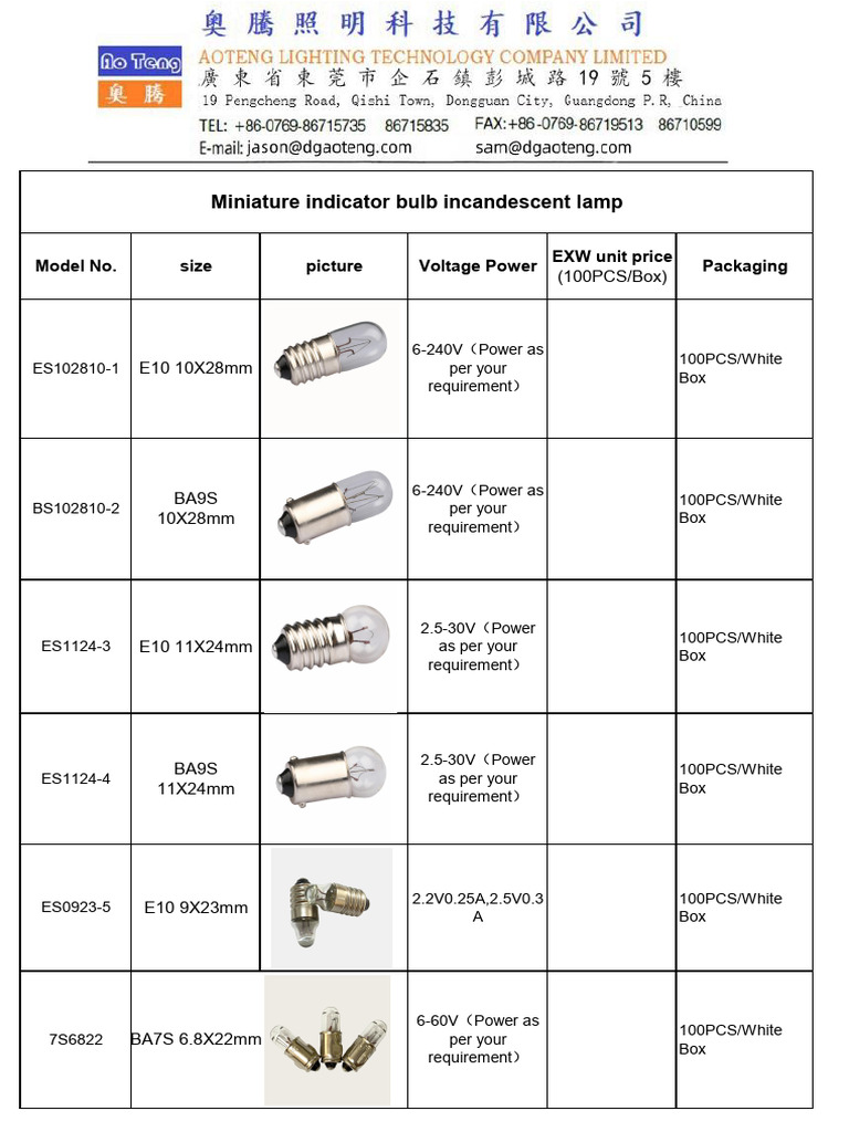 Miniature Indicator Bulb Incandescent Lamp-1 (2025!10!07 17-15-03 ...