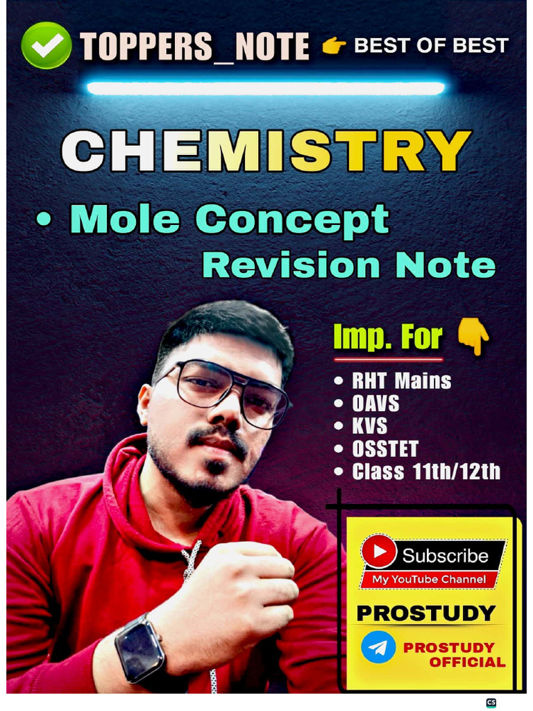 Mole Concept Quick Revision Sheets Chemistry | PDF
