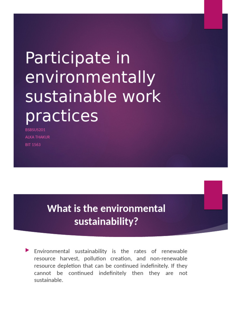 Sustainable Practices in the Workplace | PDF | Waste | Sustainability