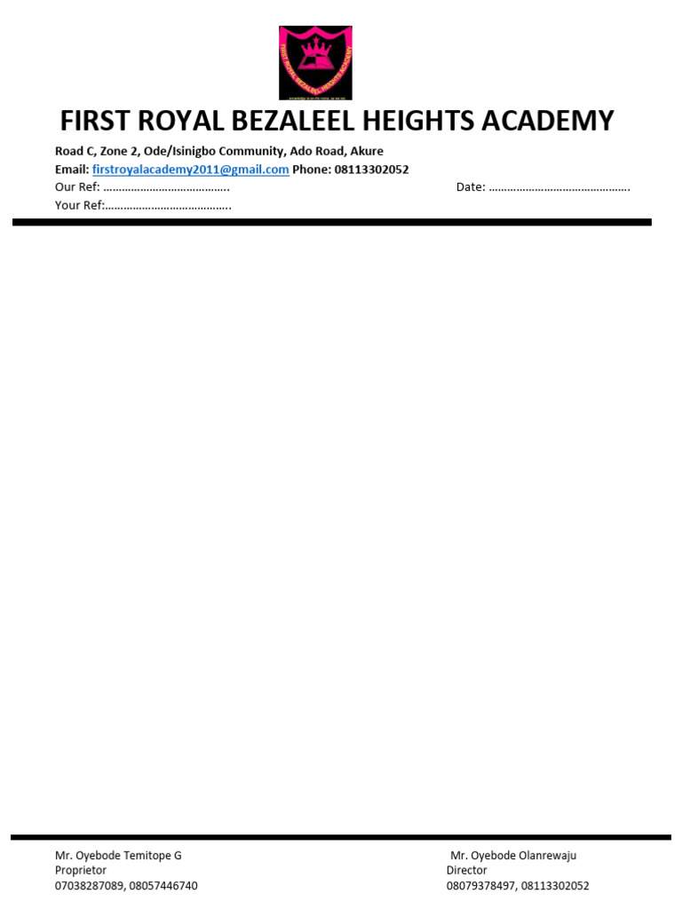 Royal Height Letter Head | PDF