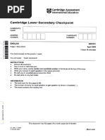 2025 Insert - English Checkpoint Lower Secondary Year9 Paper1+Paper2 | PDF