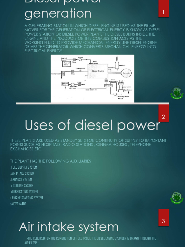 2.2 Diesel Power Generation PDF | PDF | Internal Combustion Engine | Power Station