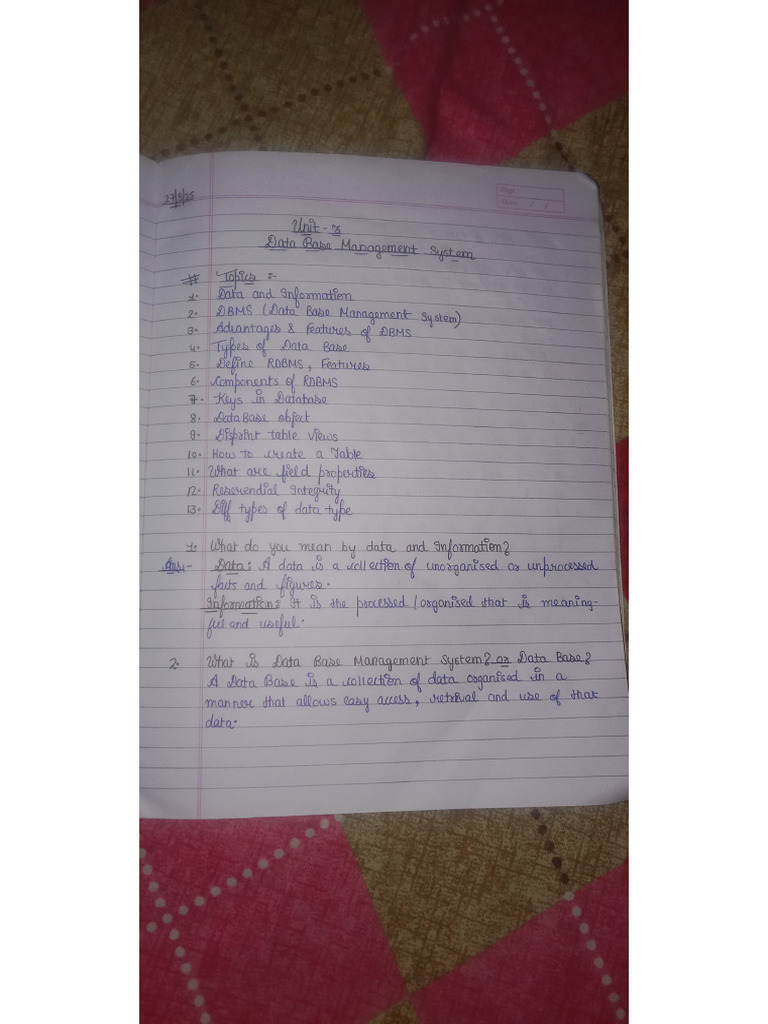 Dbms Class 10 (It) | PDF
