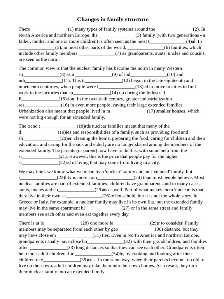 Evolution of Family Structures Explained | PDF | Kinship And Descent ...