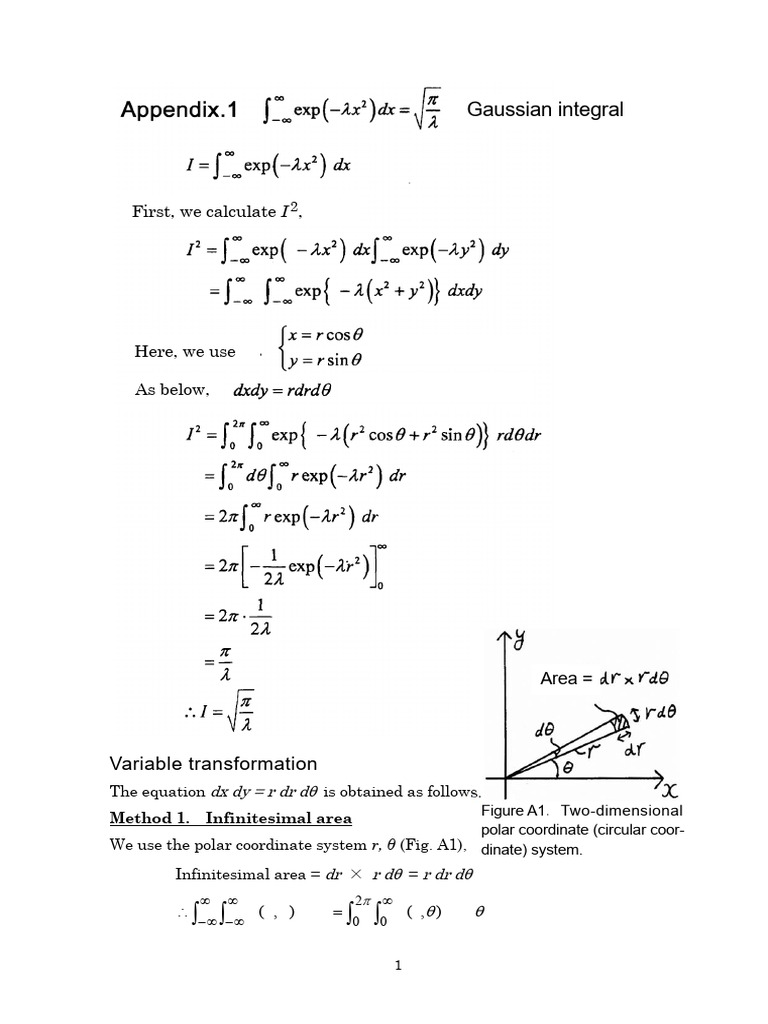 1 Appendix Gaussian Integral | PDF