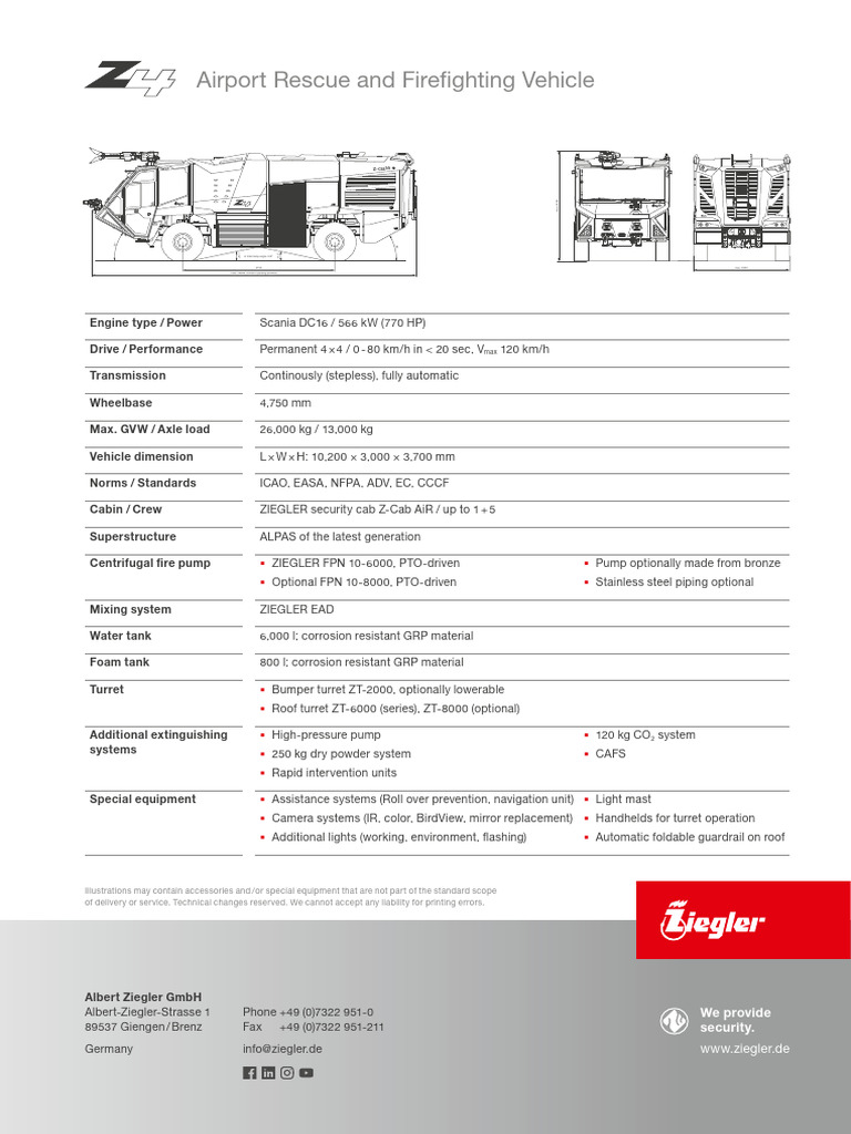 Ziegler Data Sheet z4 Eng Web | PDF | Military Vehicles | Armoured ...