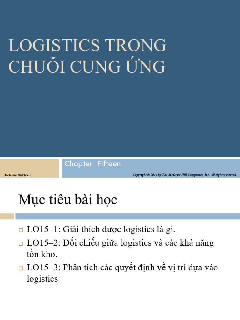 Logistics Trong Cung: Chu I NG | PDF