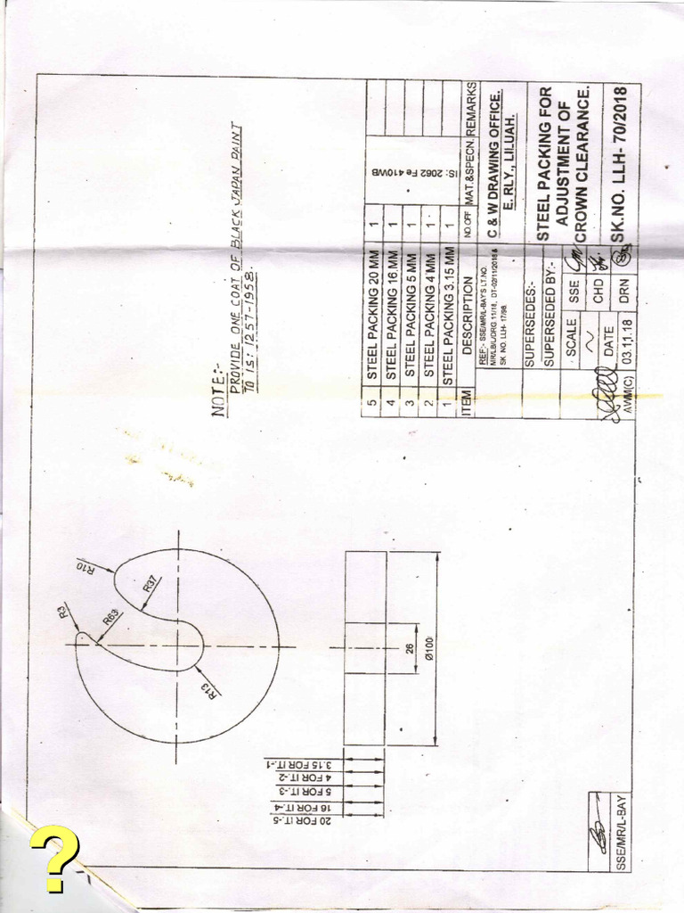 LLH Eastern Rly 52256931 Drawing | PDF