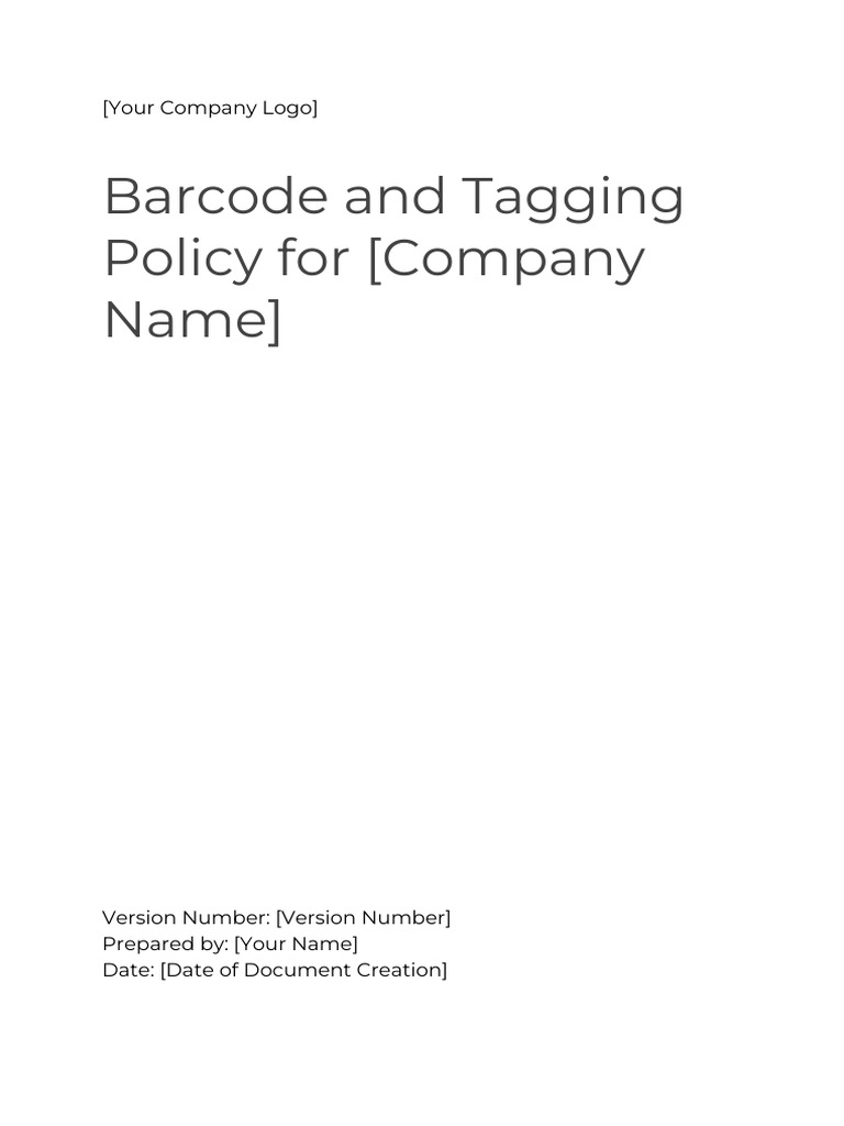 Barcode and Tagging Policy Guide | PDF | Barcode | Computer Security