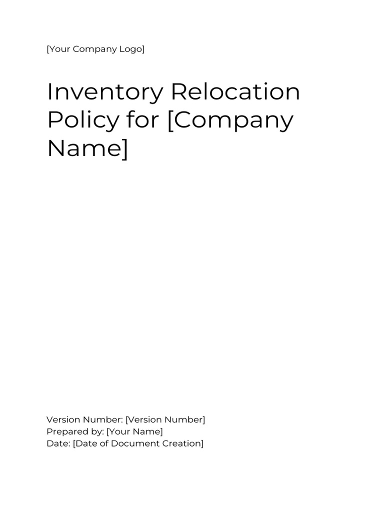 Inventory Relocation Policy | PDF | Warehouse | Inventory